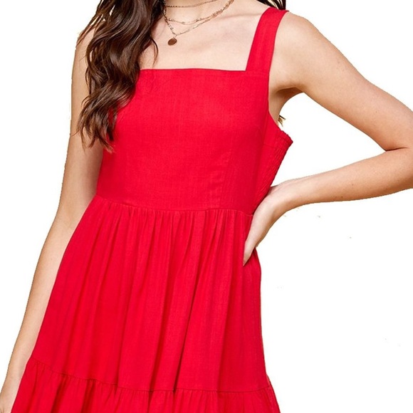 Pinch | Dresses | Pinch Red Tiered Mini Dress | Poshmark
